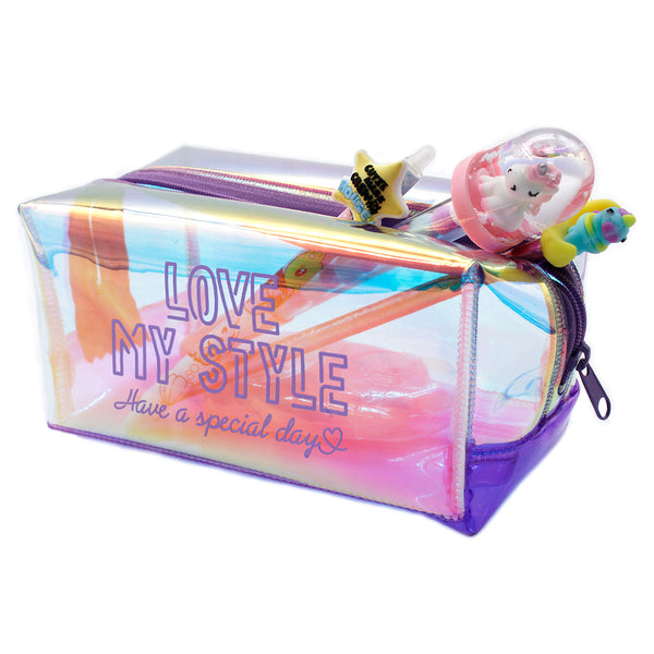 RCNO-A4 Rectangular Large Space Holographic Pencil Pouch – Bensia