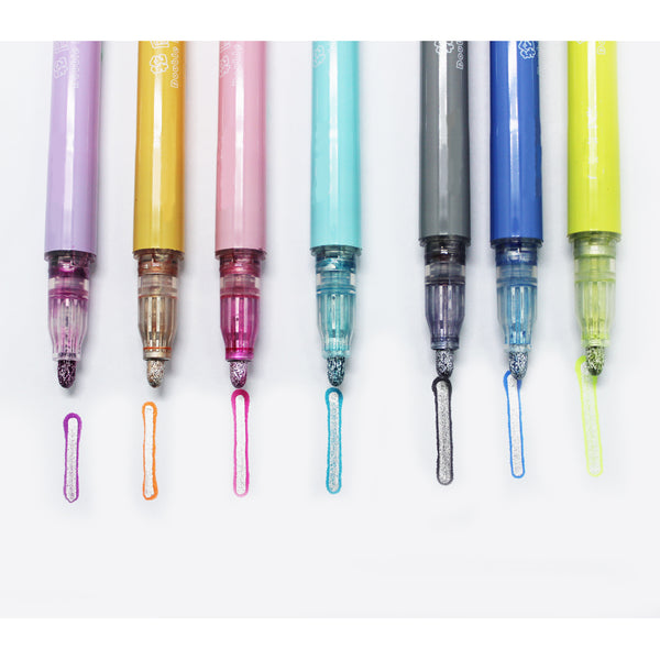 Double Line Outline Markers 6/PK, Assorted – Bensia