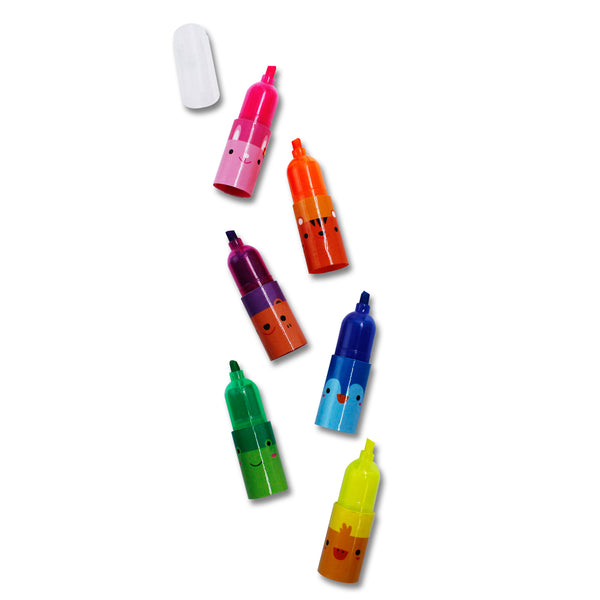 Stacking Highlighter Pen with 6 colors – Bensia