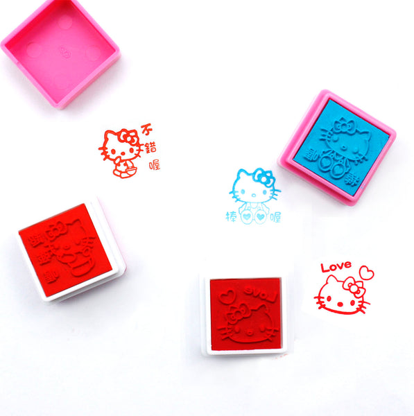 Hello Kitty Plastic Self Inking Stamp Set – Bensia